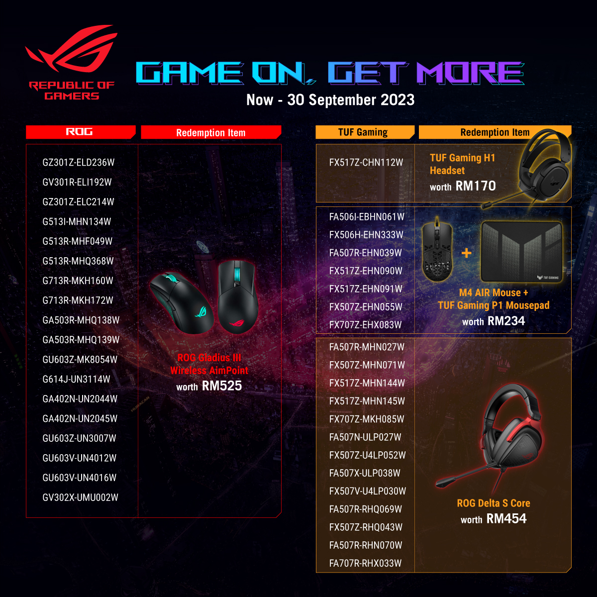 ASUS Event -🎮 Game On, Get More 🎮